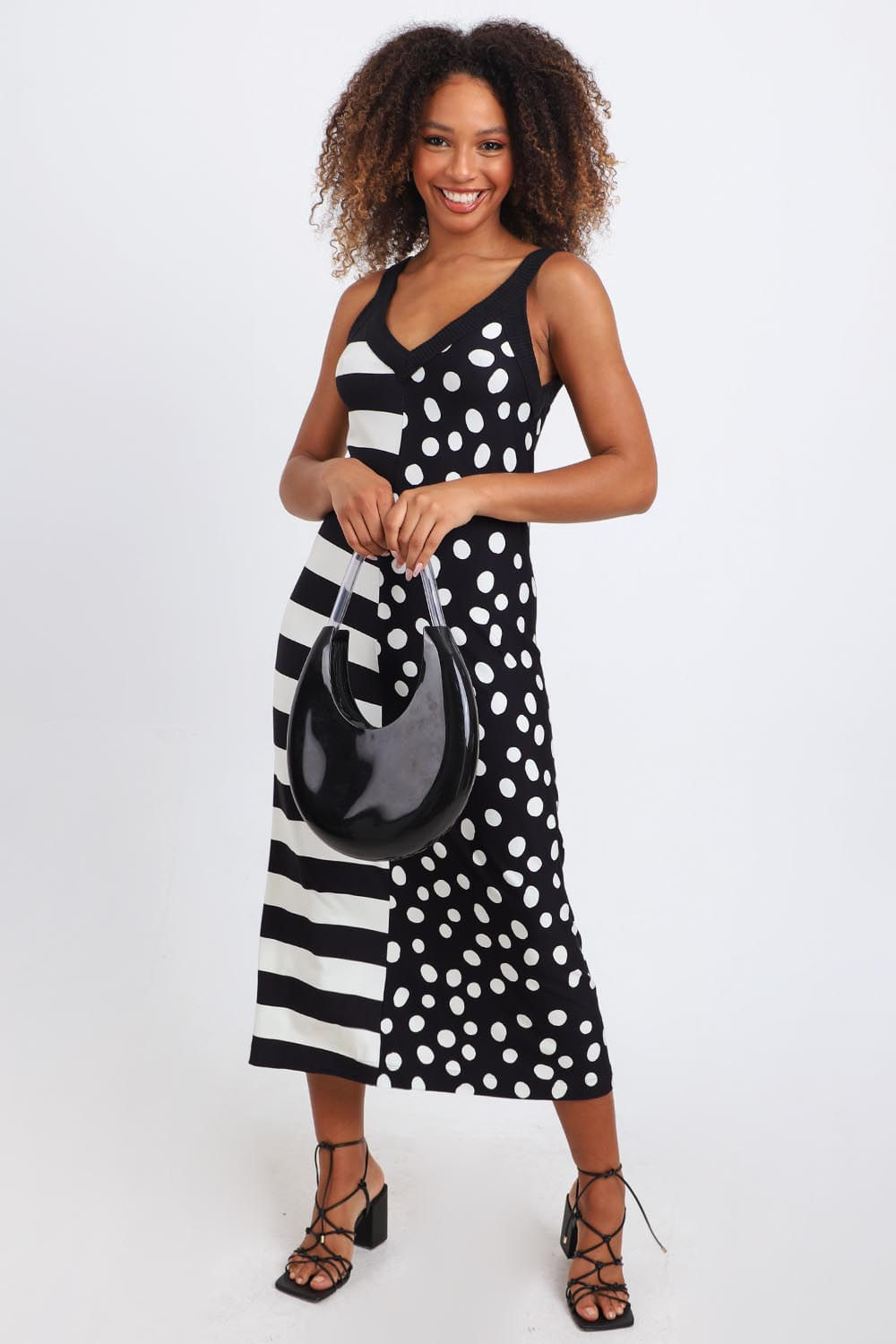 Vestido patch banangola poá farm - Babadotop