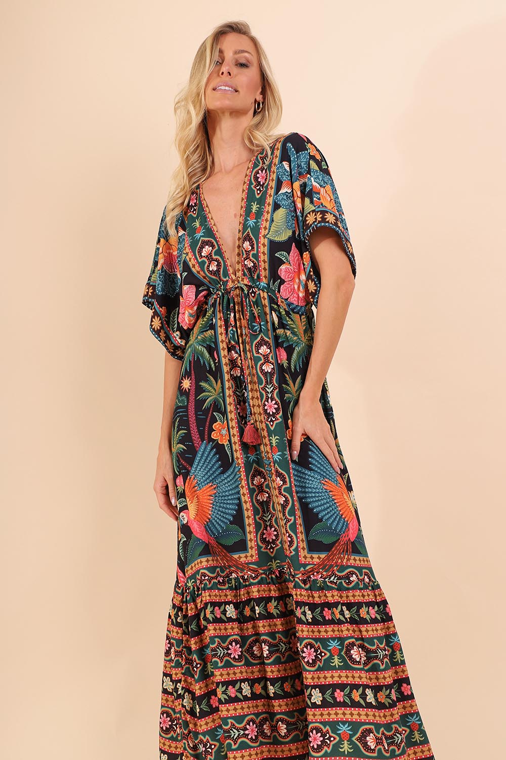 Vestido longo samba das araras farm - Babadotop