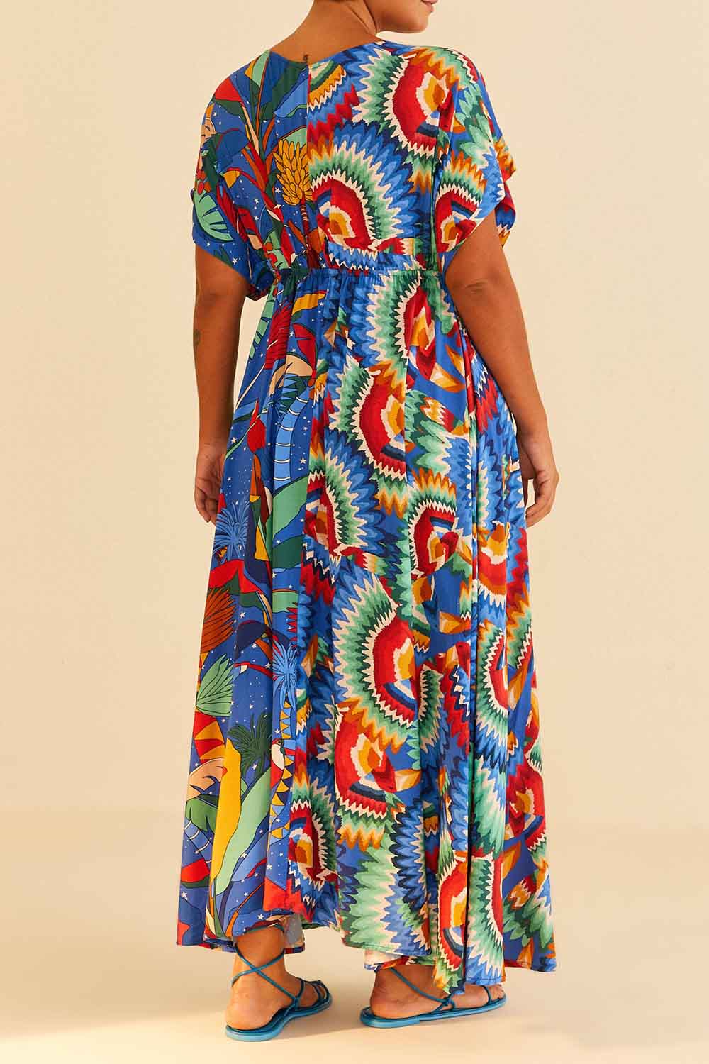 Vestido meio a meio tuka floresta farm - Babadotop