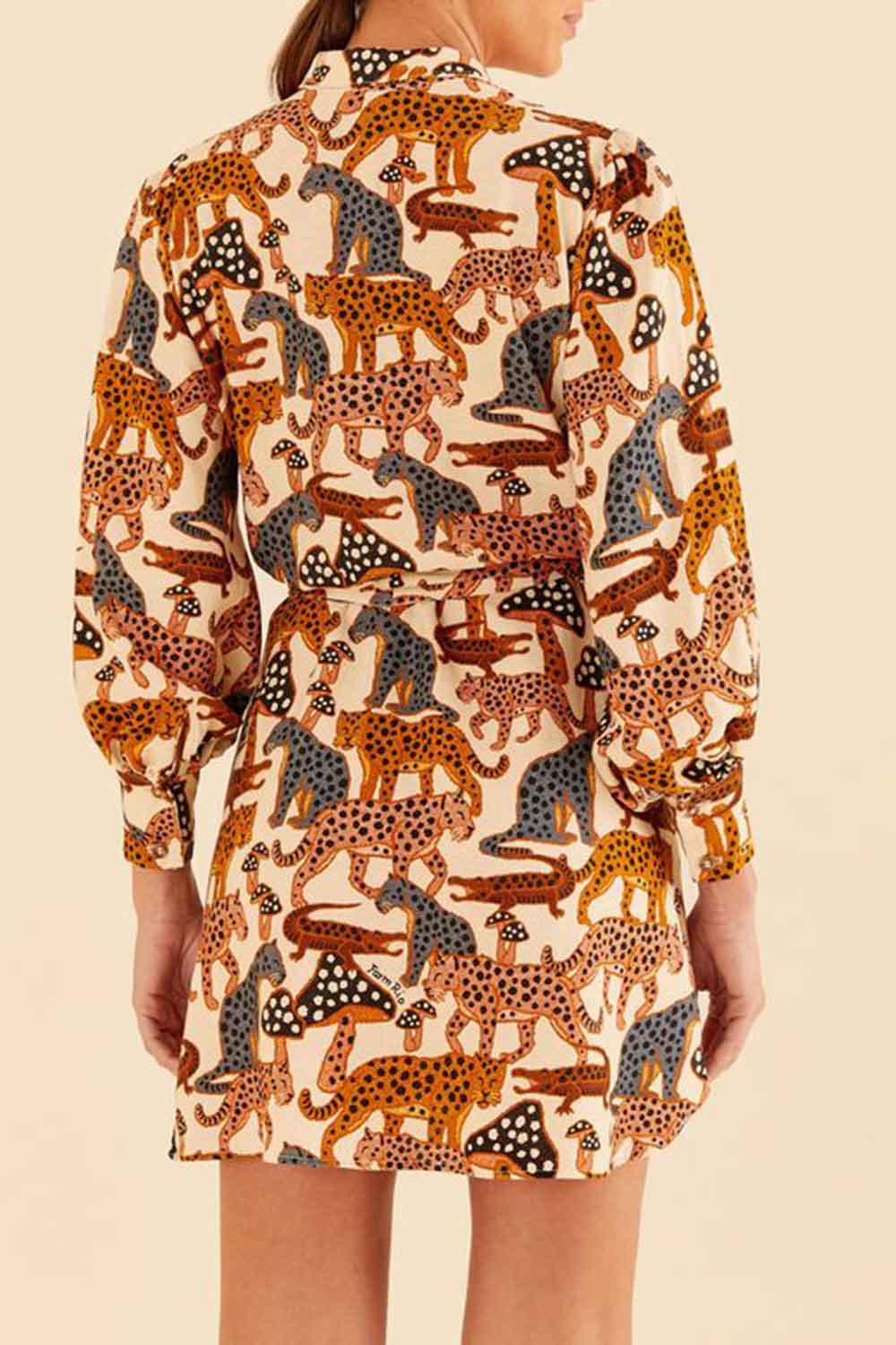 Vestido curto selva de poa farm - Babadotop