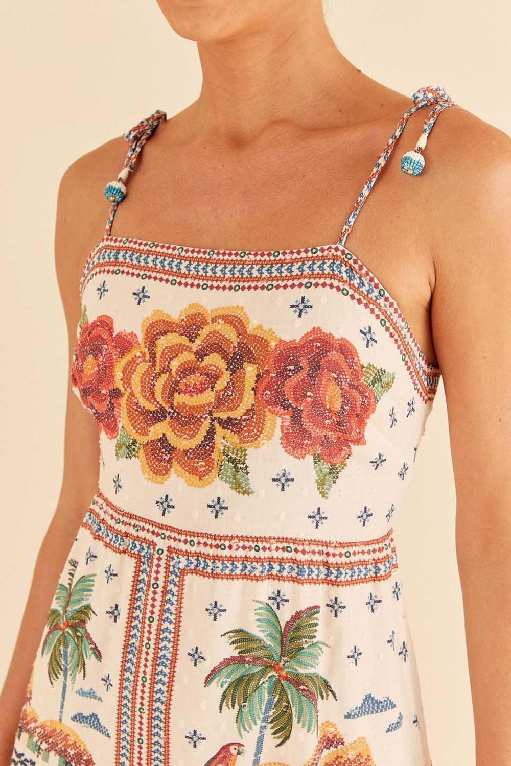 Vestido curto rio de cor farm - Babadotop