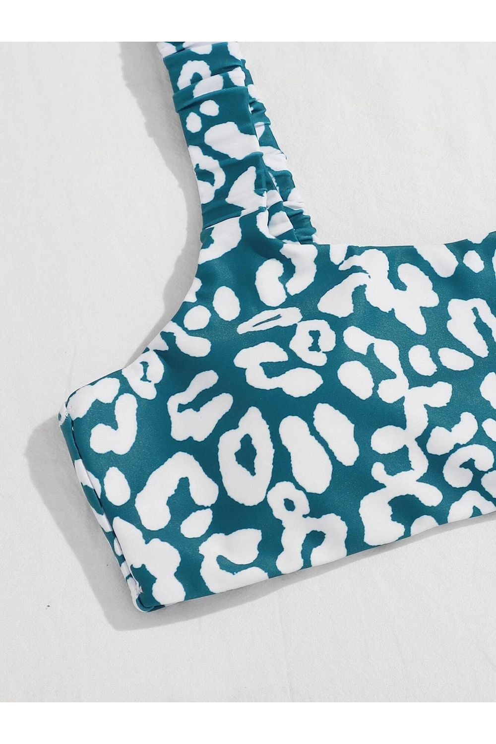 Biquini canga cavada animal print azul - Babadotop